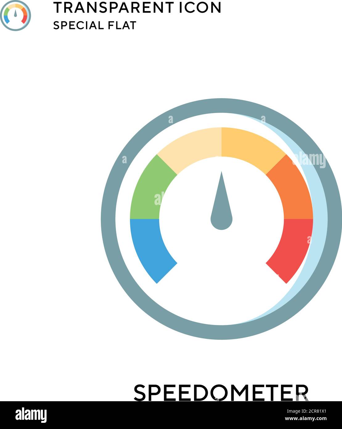 Speedometer vector icon. Flat style illustration. EPS 10 vector Stock ...