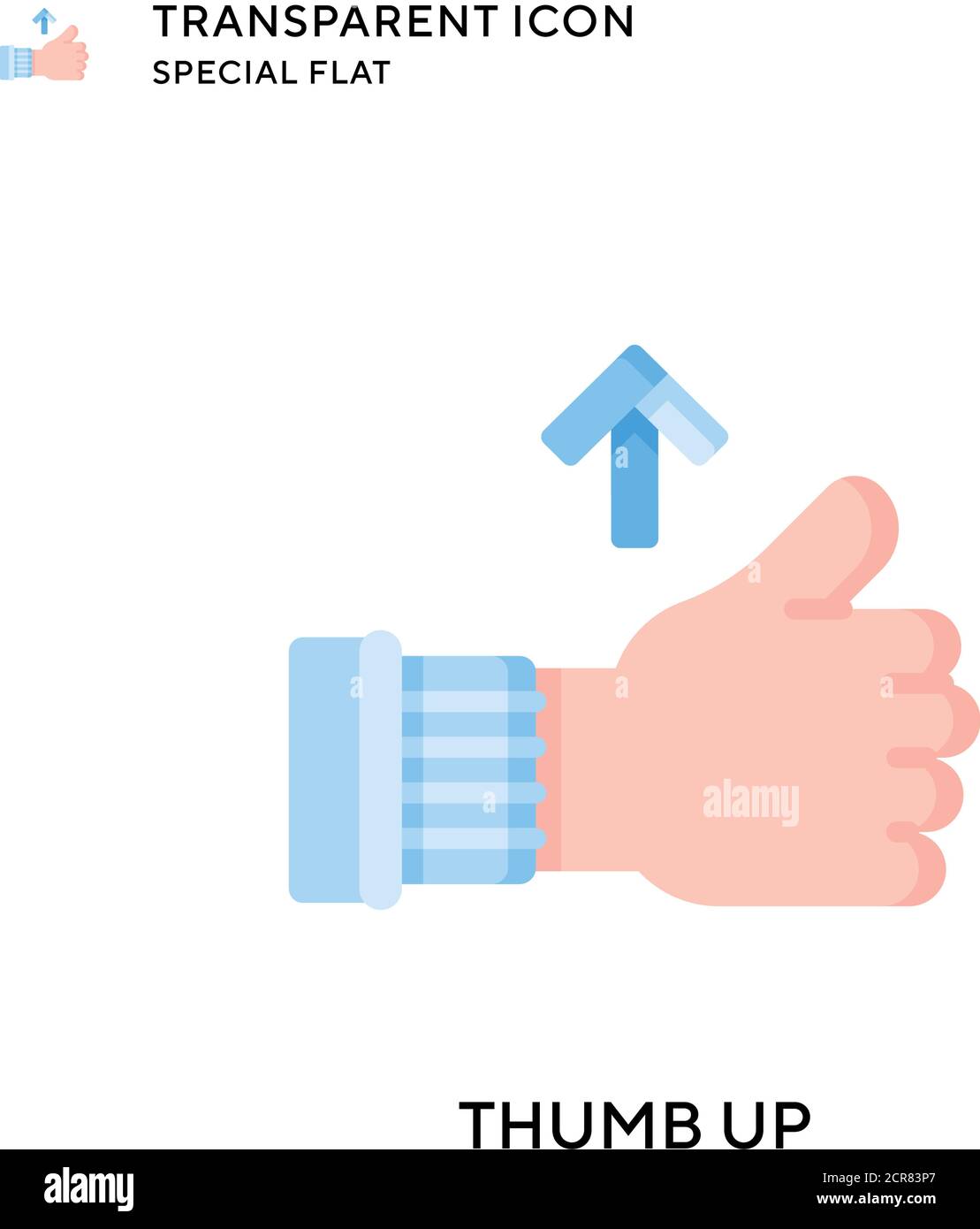 Thumb up vector icon. Flat style illustration. EPS 10 vector Stock ...