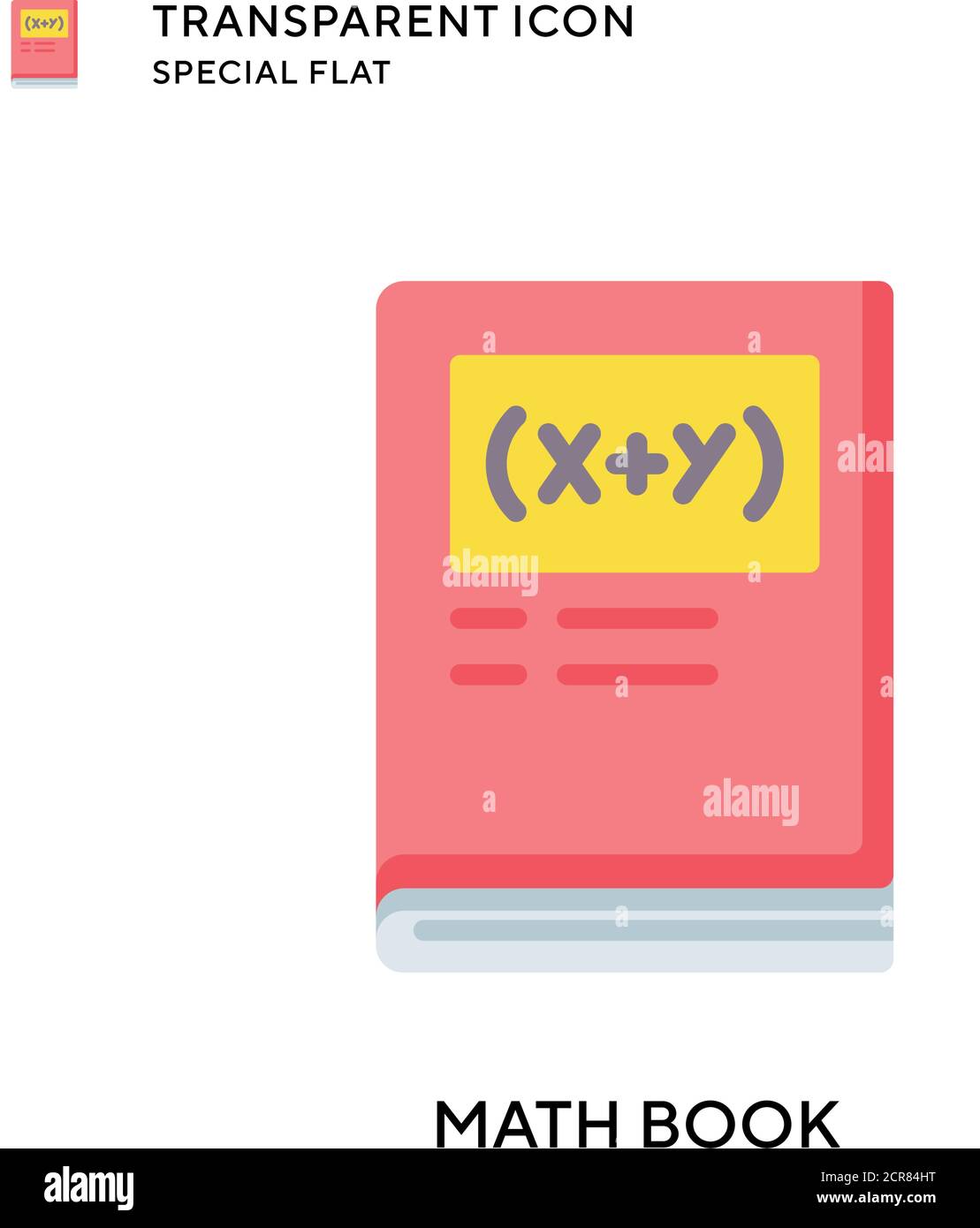 Math book vector icon. Flat style illustration. EPS 10 vector Stock ...