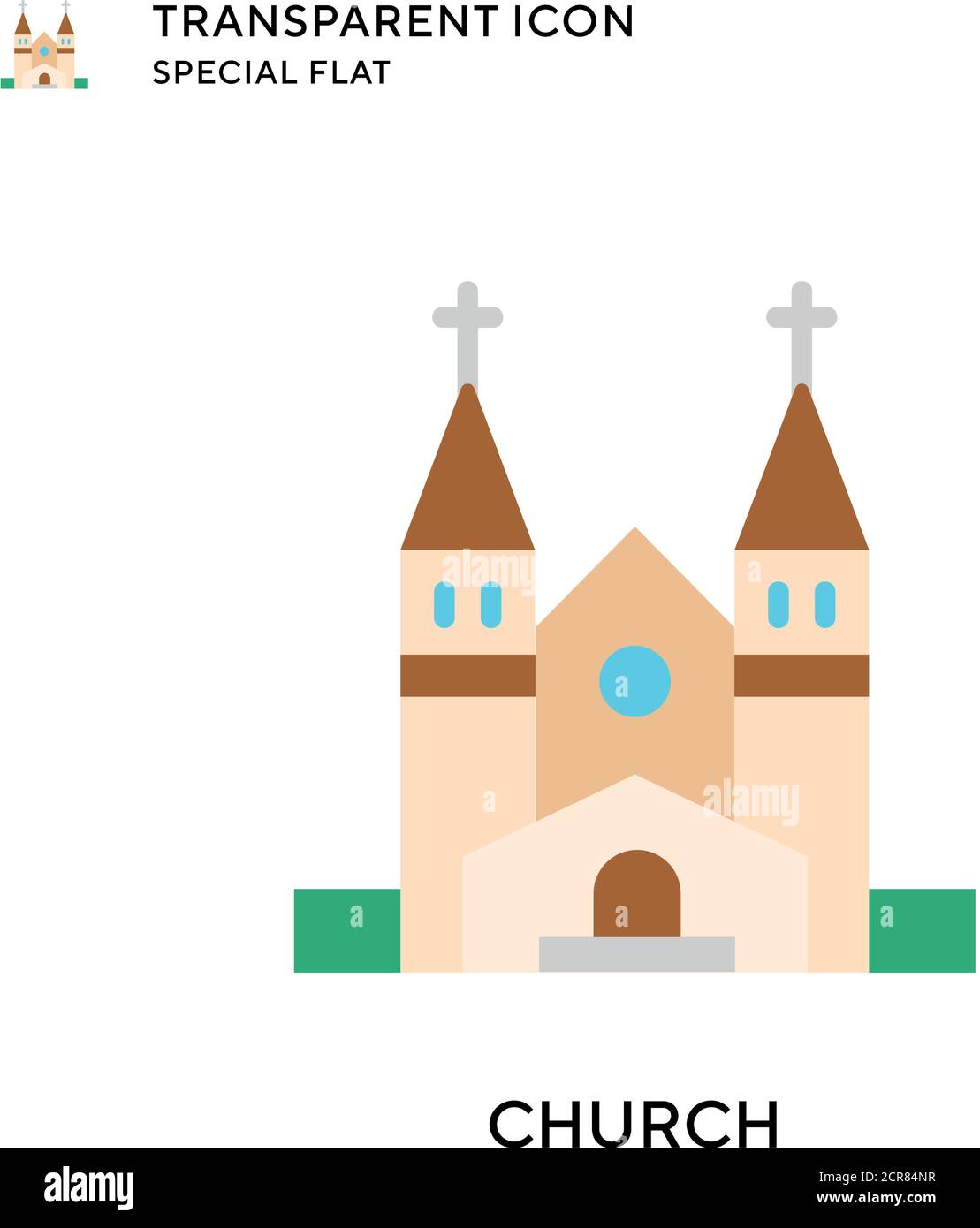 Church vector icon. Flat style illustration. EPS 10 vector Stock Vector ...