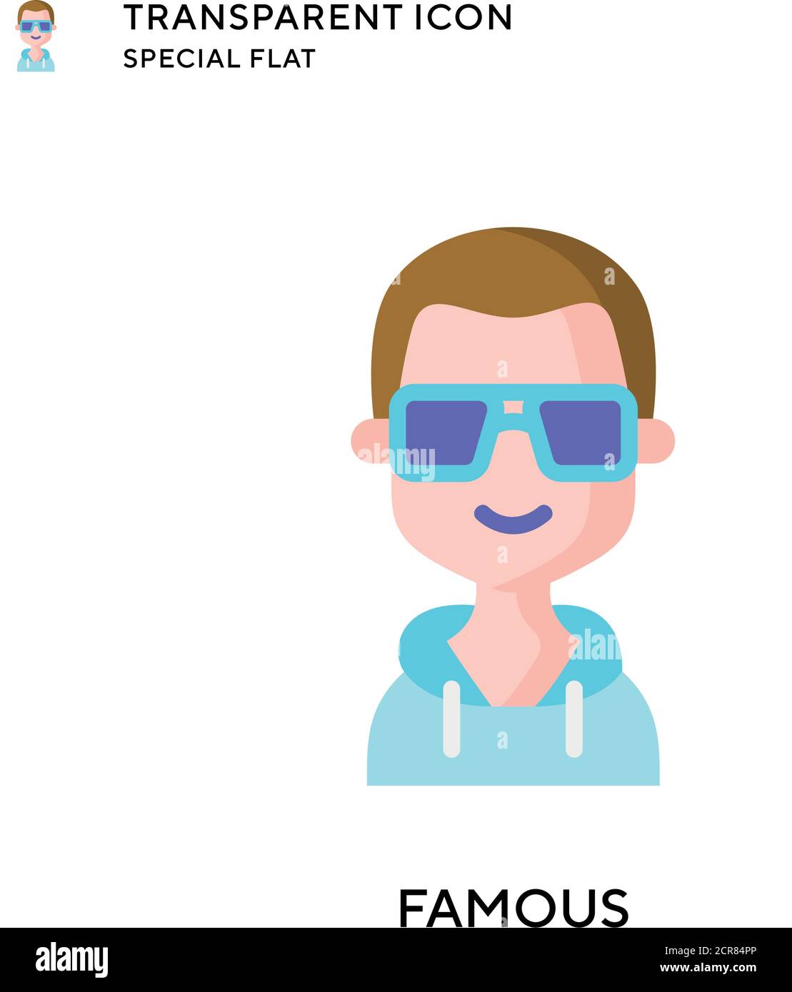 Famous vector icon. Flat style illustration. EPS 10 vector Stock Vector ...