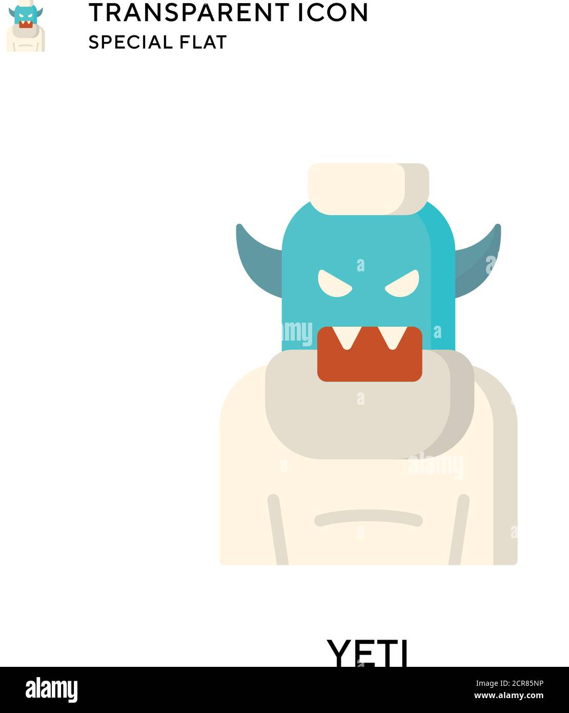 Yeti vector icon. Flat style illustration. EPS 10 vector Stock Vector ...