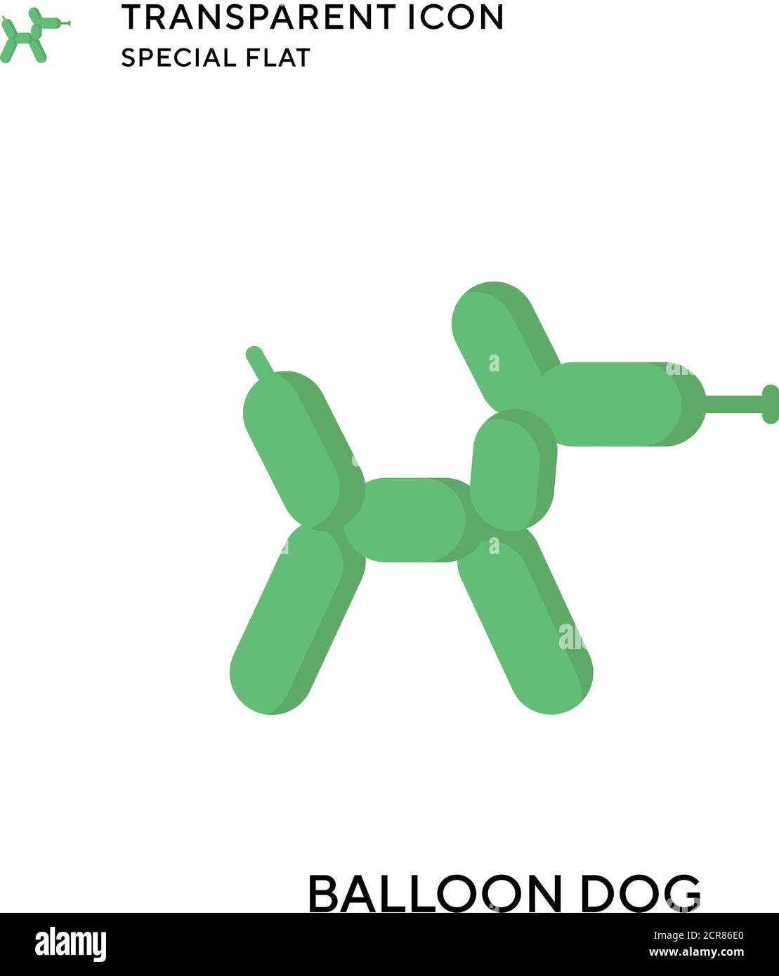 Balloon dog vector icon. Flat style illustration. EPS 10 vector Stock ...