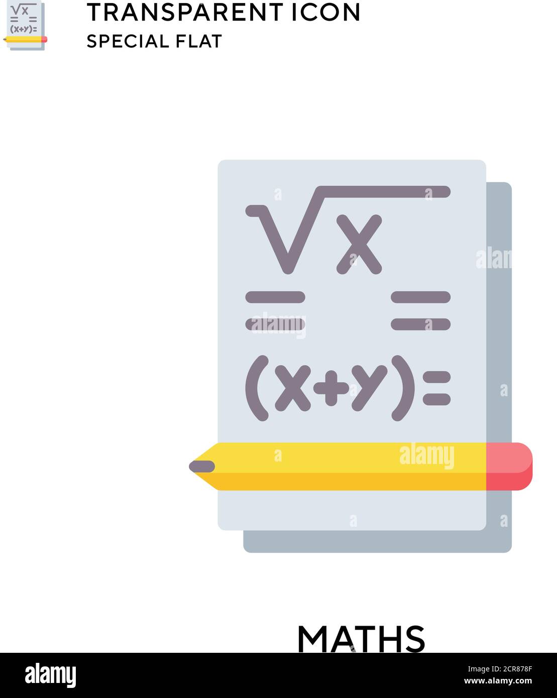 Maths vector icon. Flat style illustration. EPS 10 vector Stock Vector ...