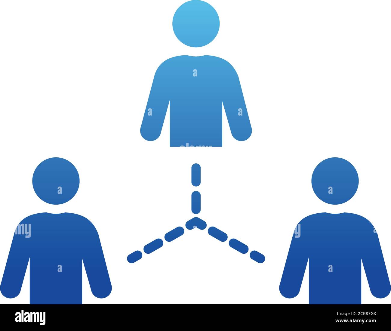 pictogram people network icon over white background, gradient style ...