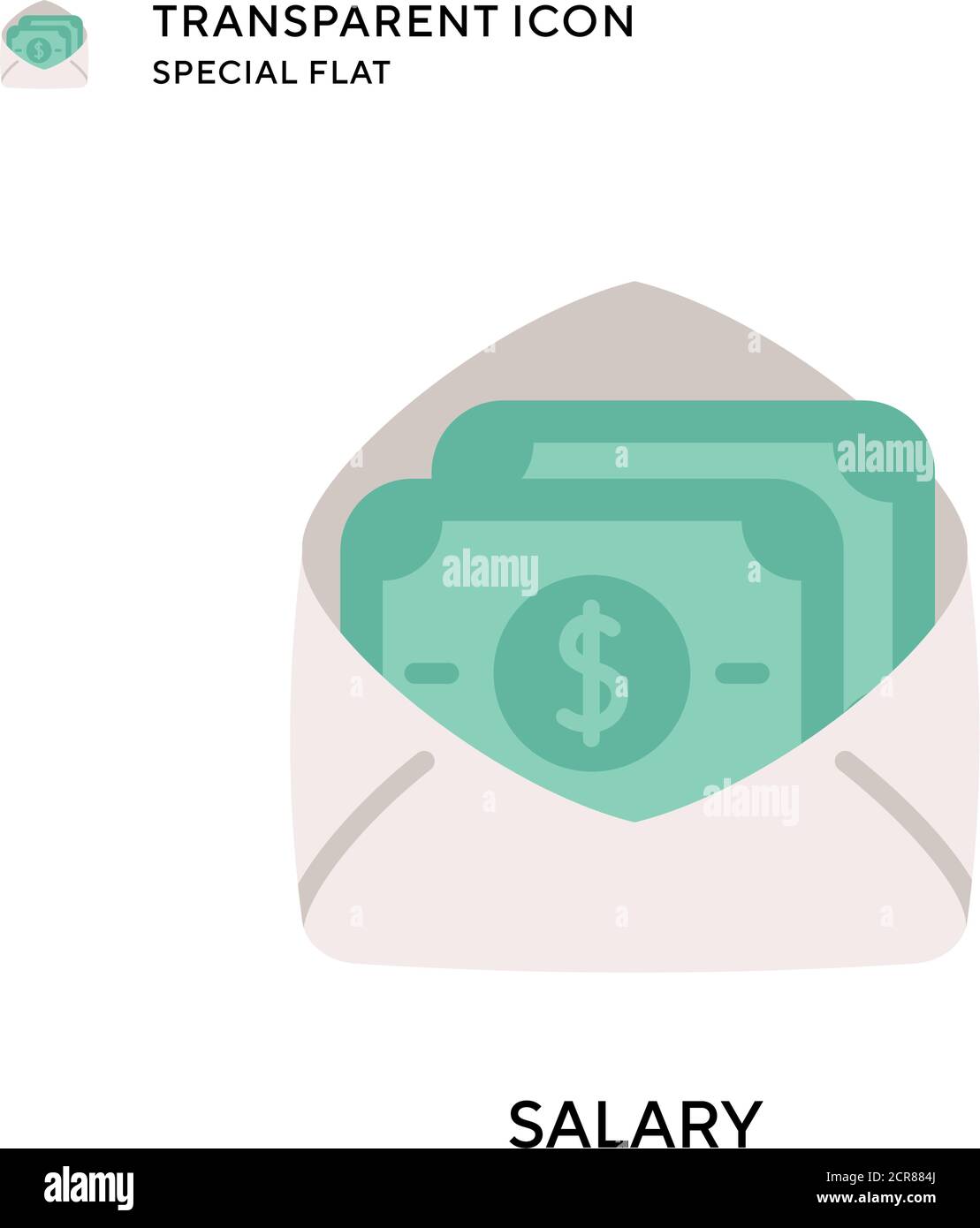 Salary vector icon. Flat style illustration. EPS 10 vector Stock Vector ...