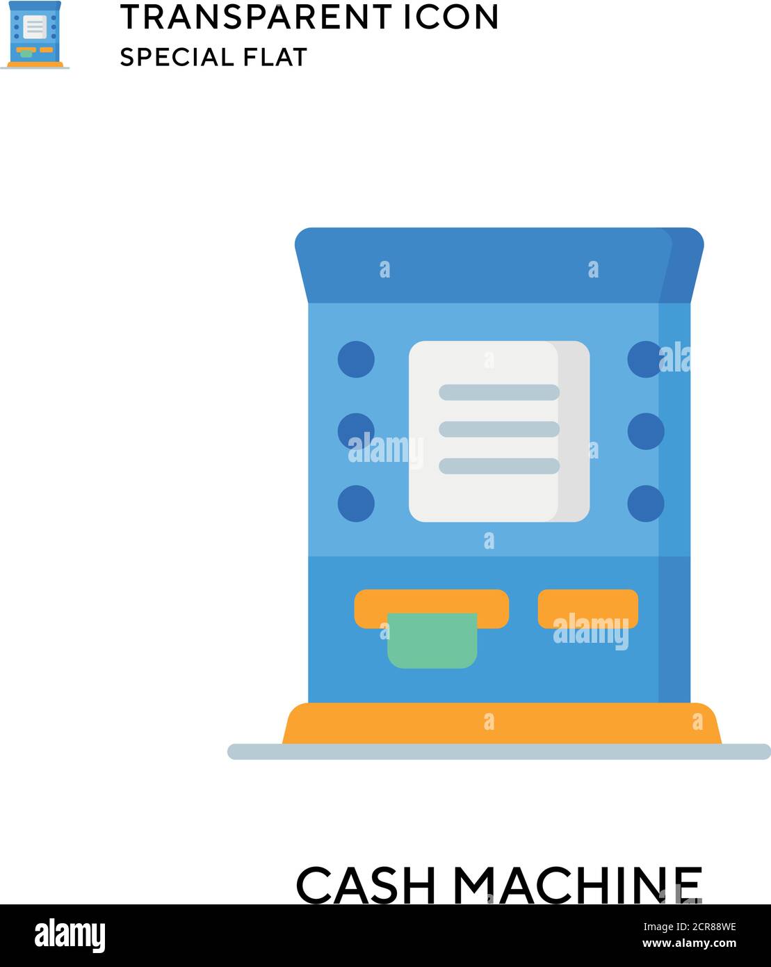 Cash machine vector icon. Flat style illustration. EPS 10 vector Stock ...
