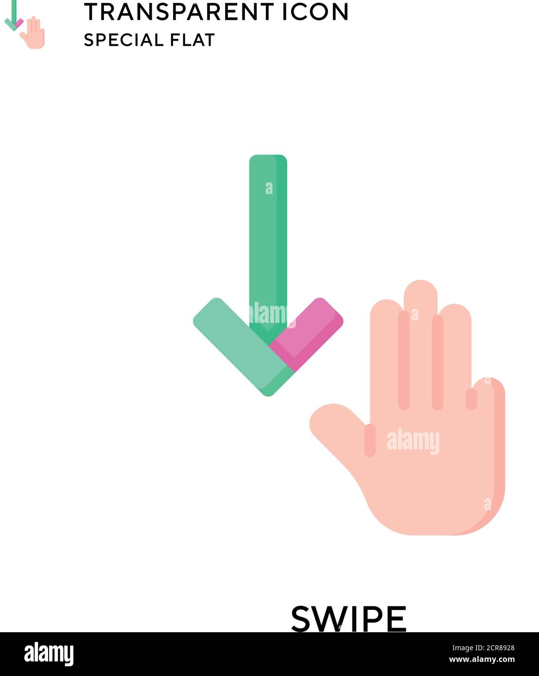 Swipe vector icon. Flat style illustration. EPS 10 vector Stock Vector ...