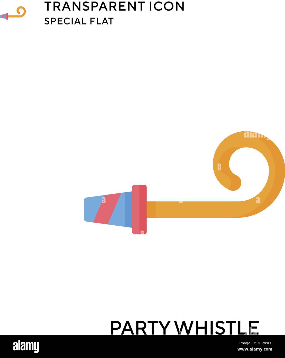 Party whistle vector icon. Flat style illustration. EPS 10 vector Stock ...