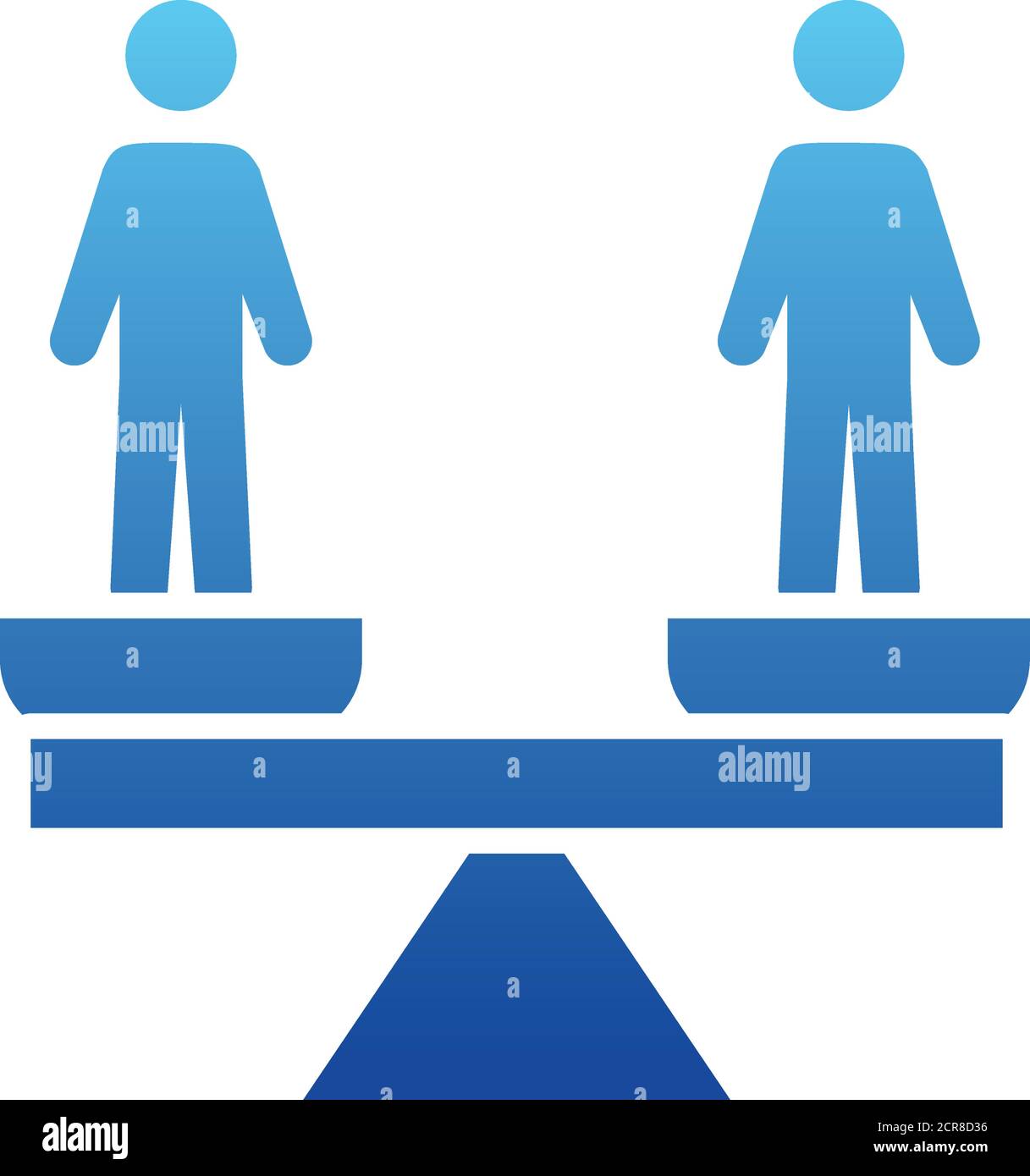 weighting scale with people icon over white background, gradient style ...