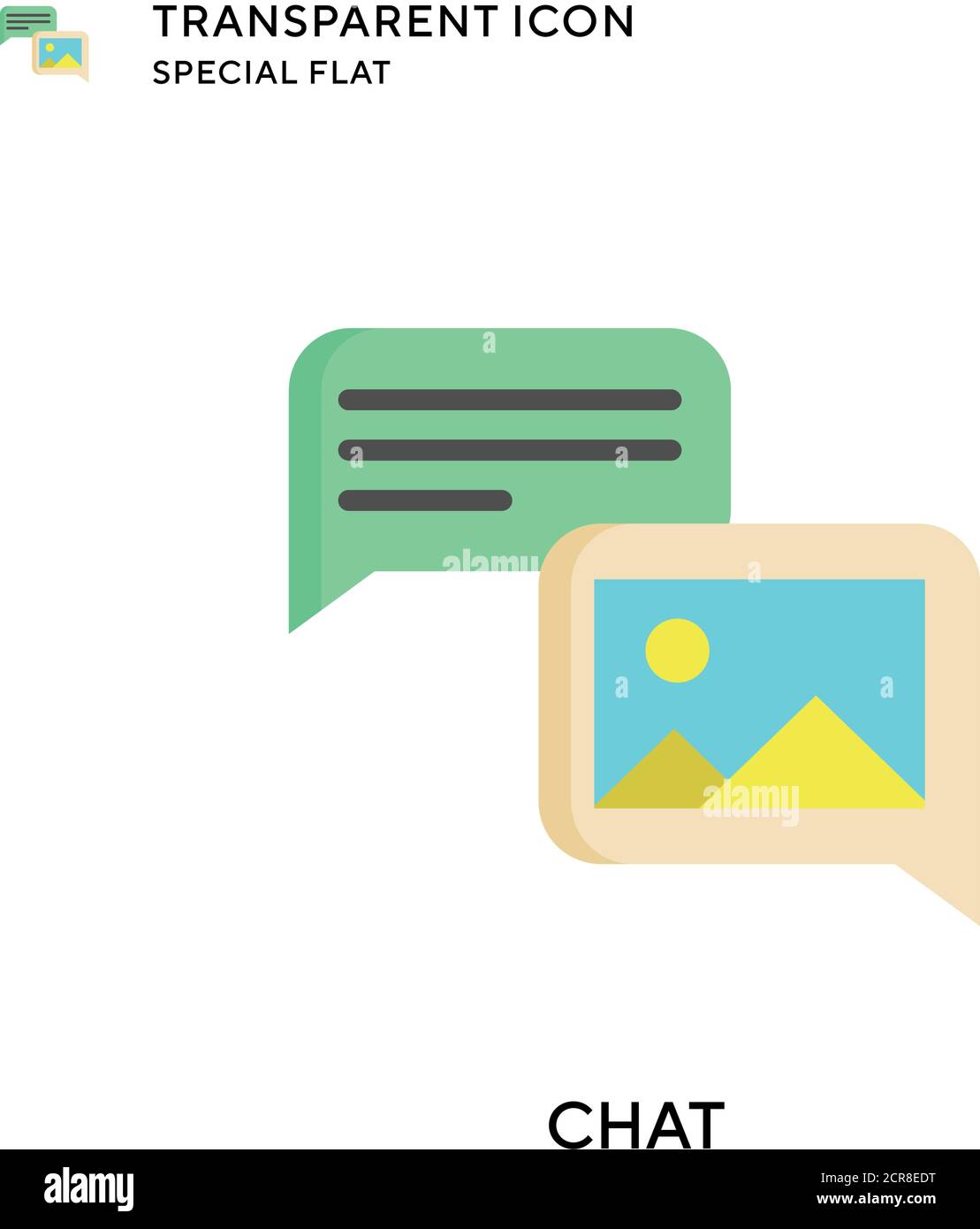 Chat vector icon. Flat style illustration. EPS 10 vector Stock Vector ...