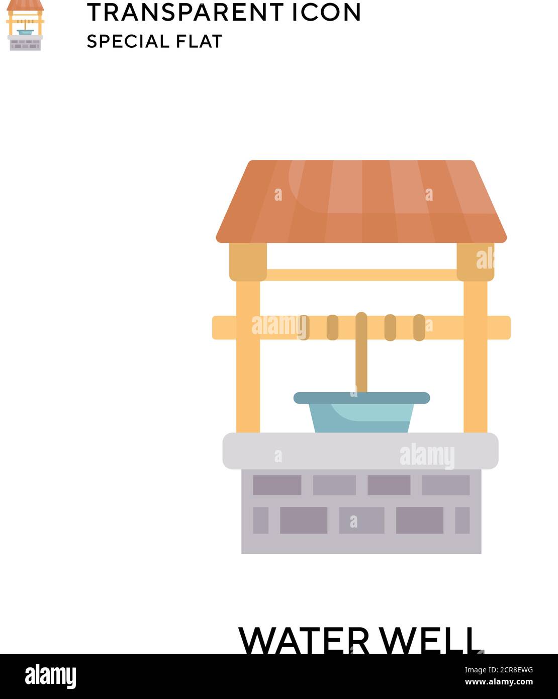 Water well vector icon. Flat style illustration. EPS 10 vector Stock ...