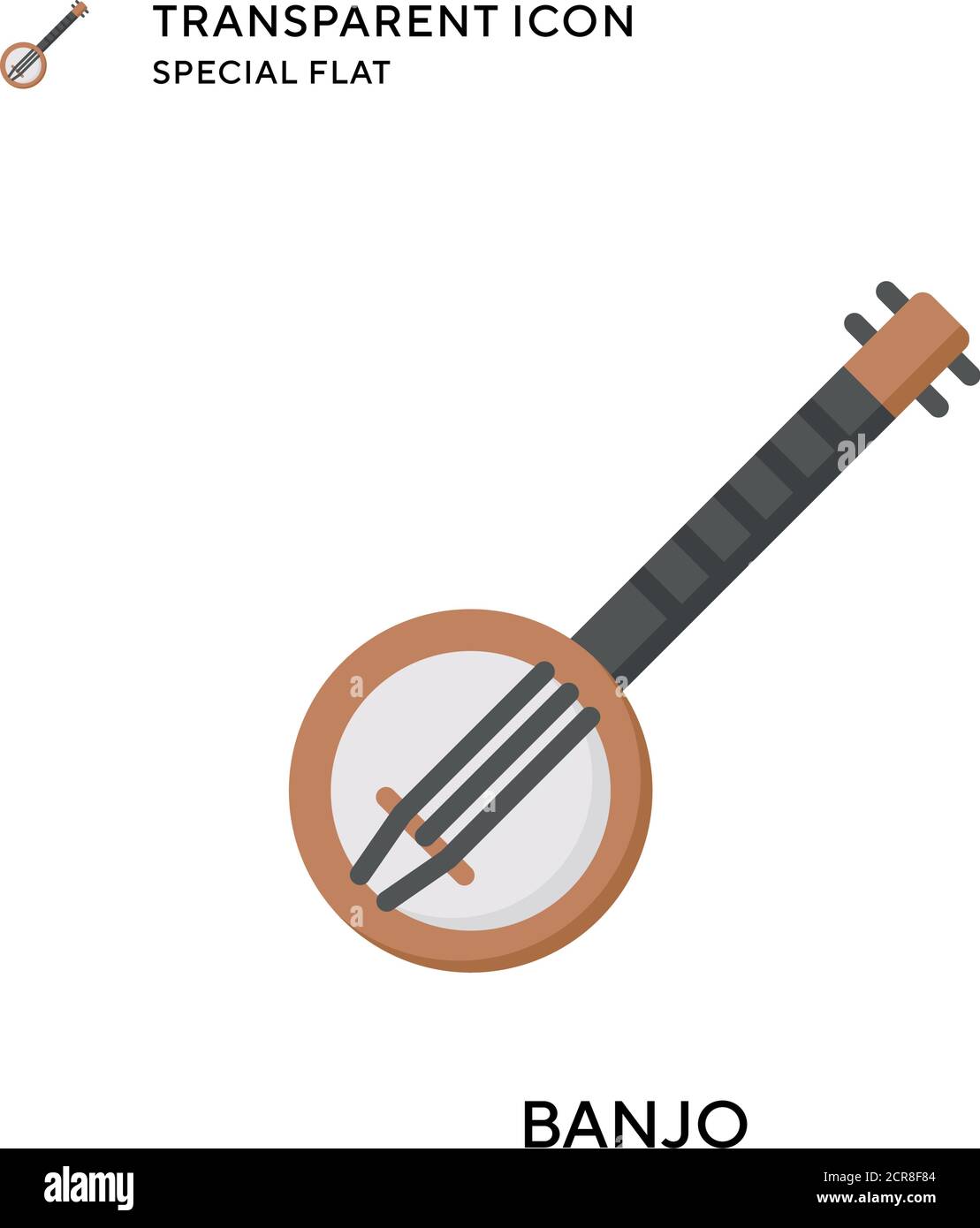 Banjo vector icon. Flat style illustration. EPS 10 vector Stock Vector ...