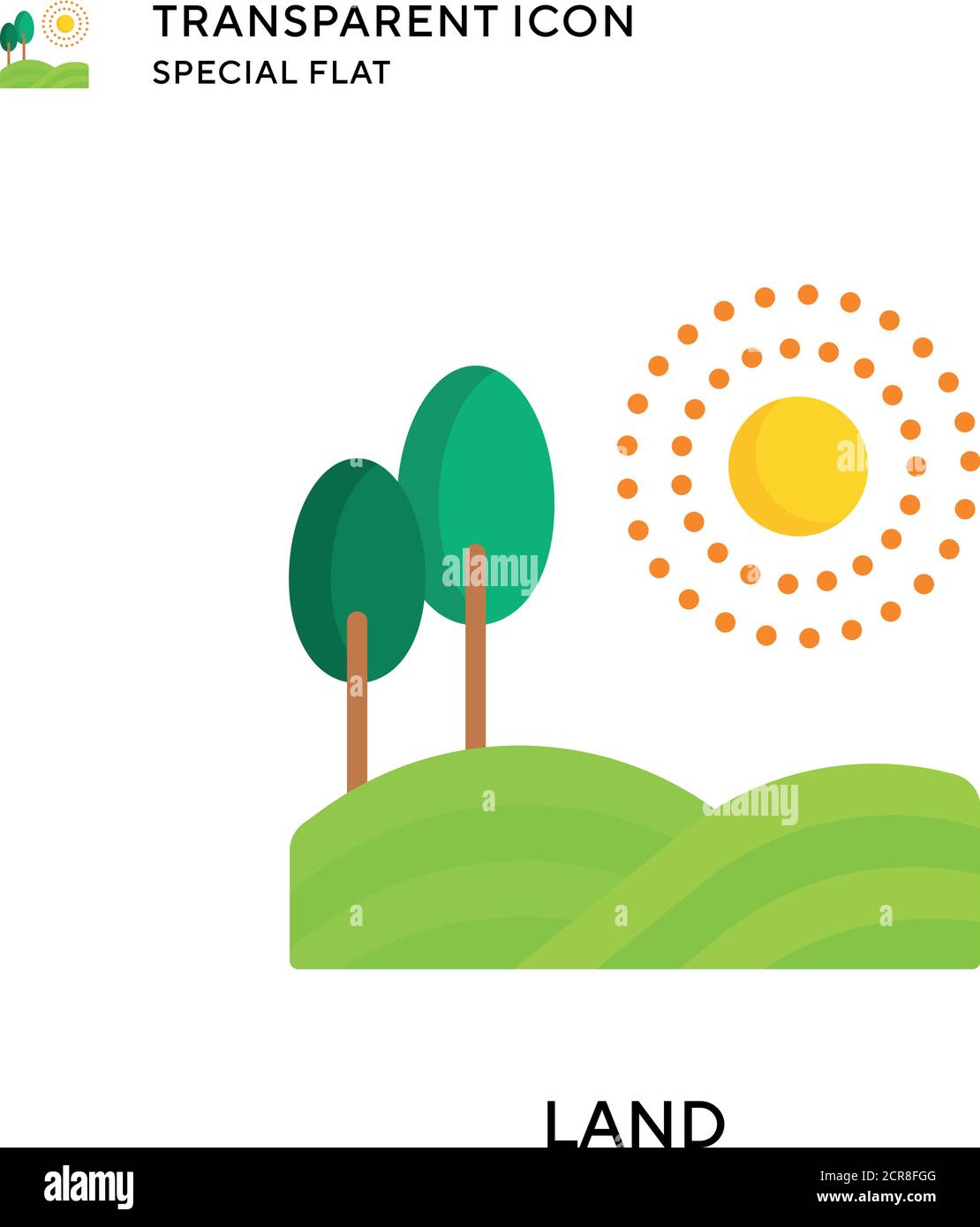 Land vector icon. Flat style illustration. EPS 10 vector Stock Vector ...