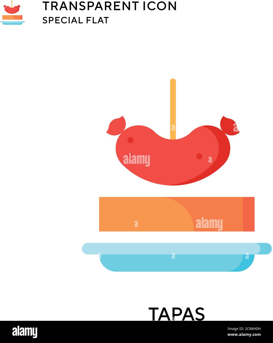 Tapas vector icon. Flat style illustration. EPS 10 vector Stock Vector ...