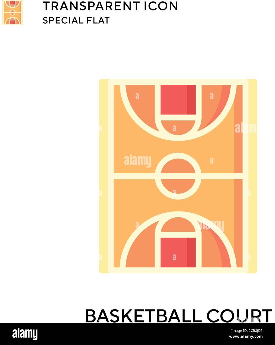 Basketball court vector icon. Flat style illustration. EPS 10 vector ...