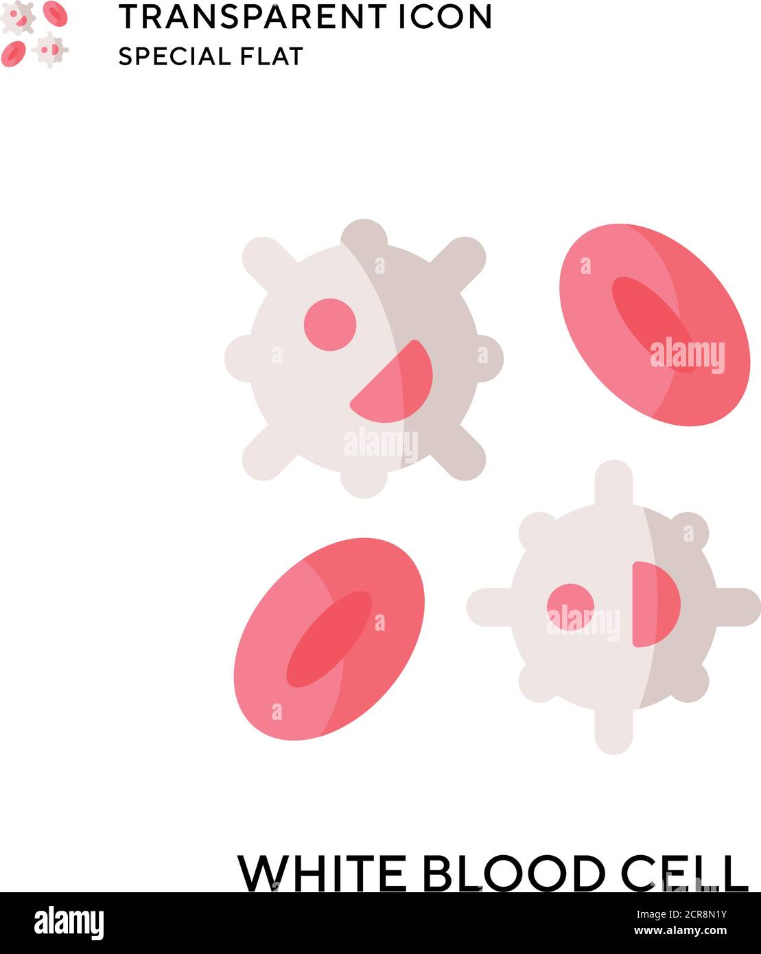 White blood cell vector icon. Flat style illustration. EPS 10 vector ...