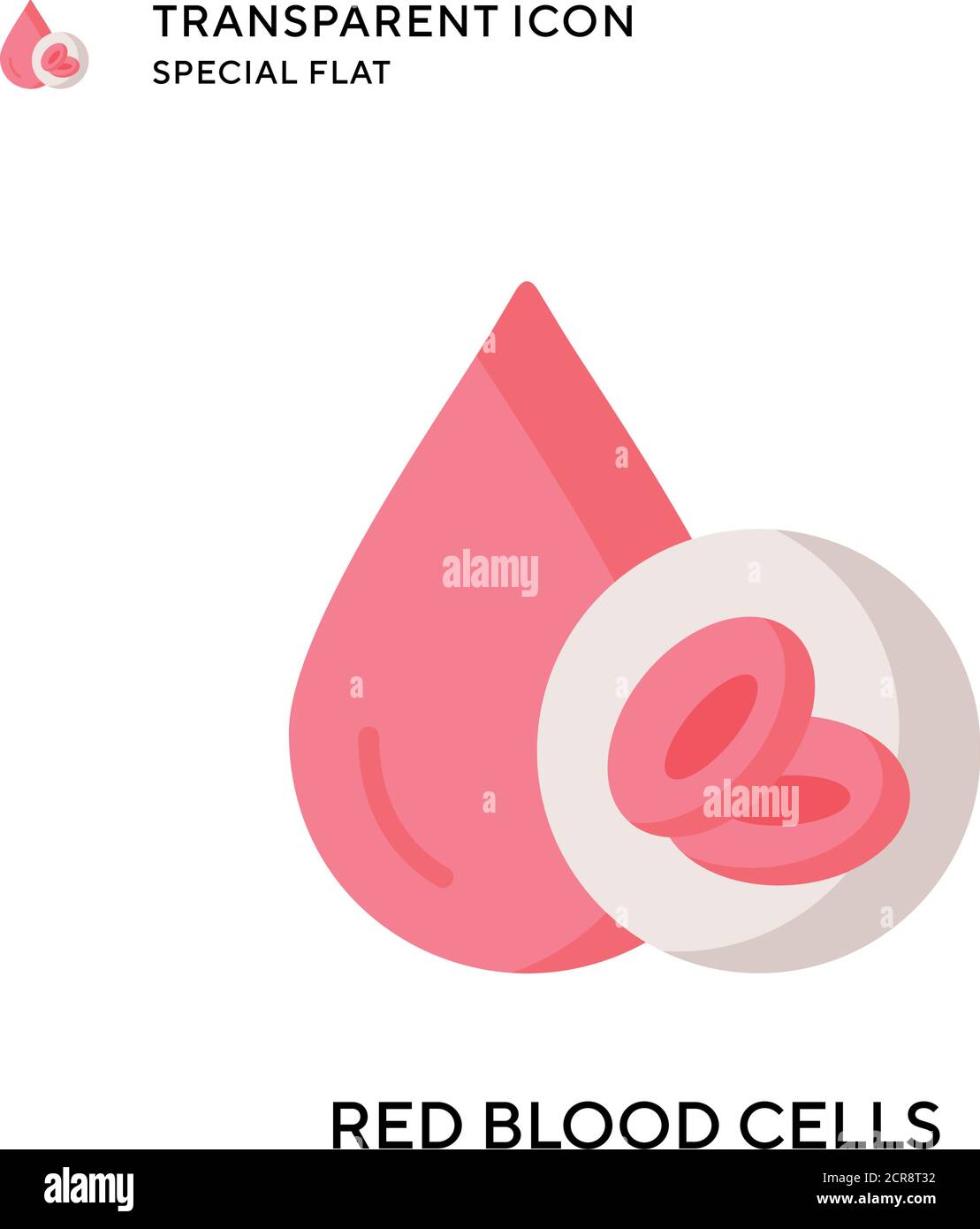 Red blood cells vector icon. Flat style illustration. EPS 10 vector ...