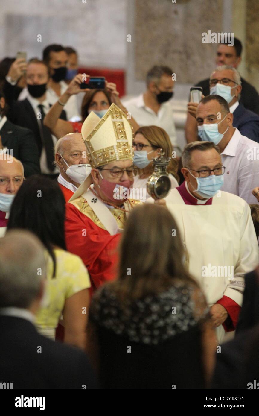 Napoli, Italy. 19th Sep, 2020. Archbishop of Naples, Cardinal ...