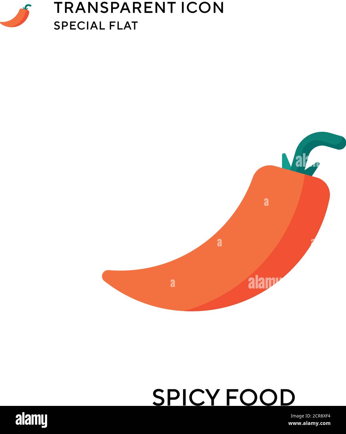 Spicy food vector icon. Flat style illustration. EPS 10 vector Stock ...