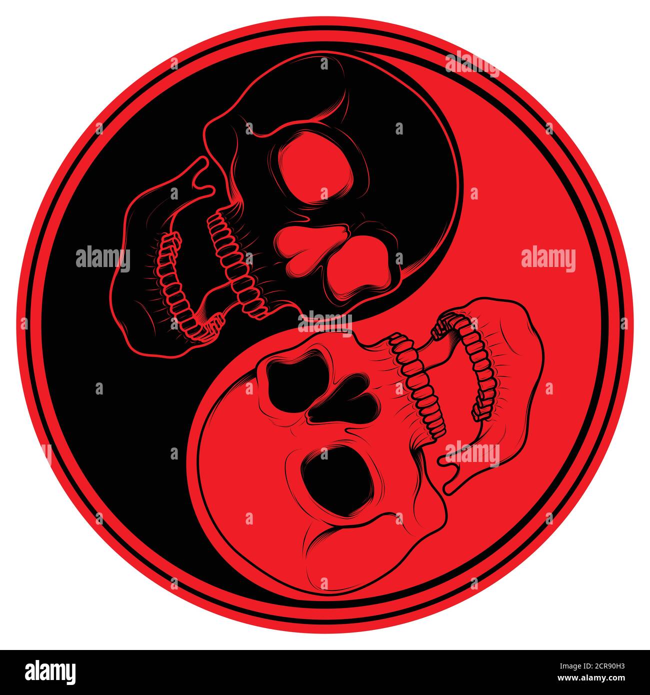 Two human skulls Cut Out Stock Images & Pictures - Alamy