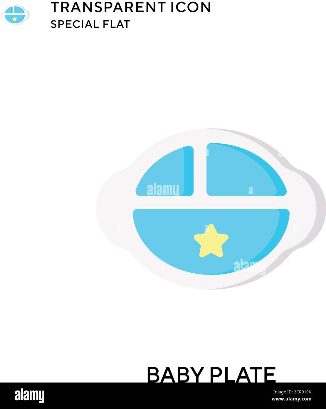 Baby plate vector icon. Flat style illustration. EPS 10 vector Stock ...