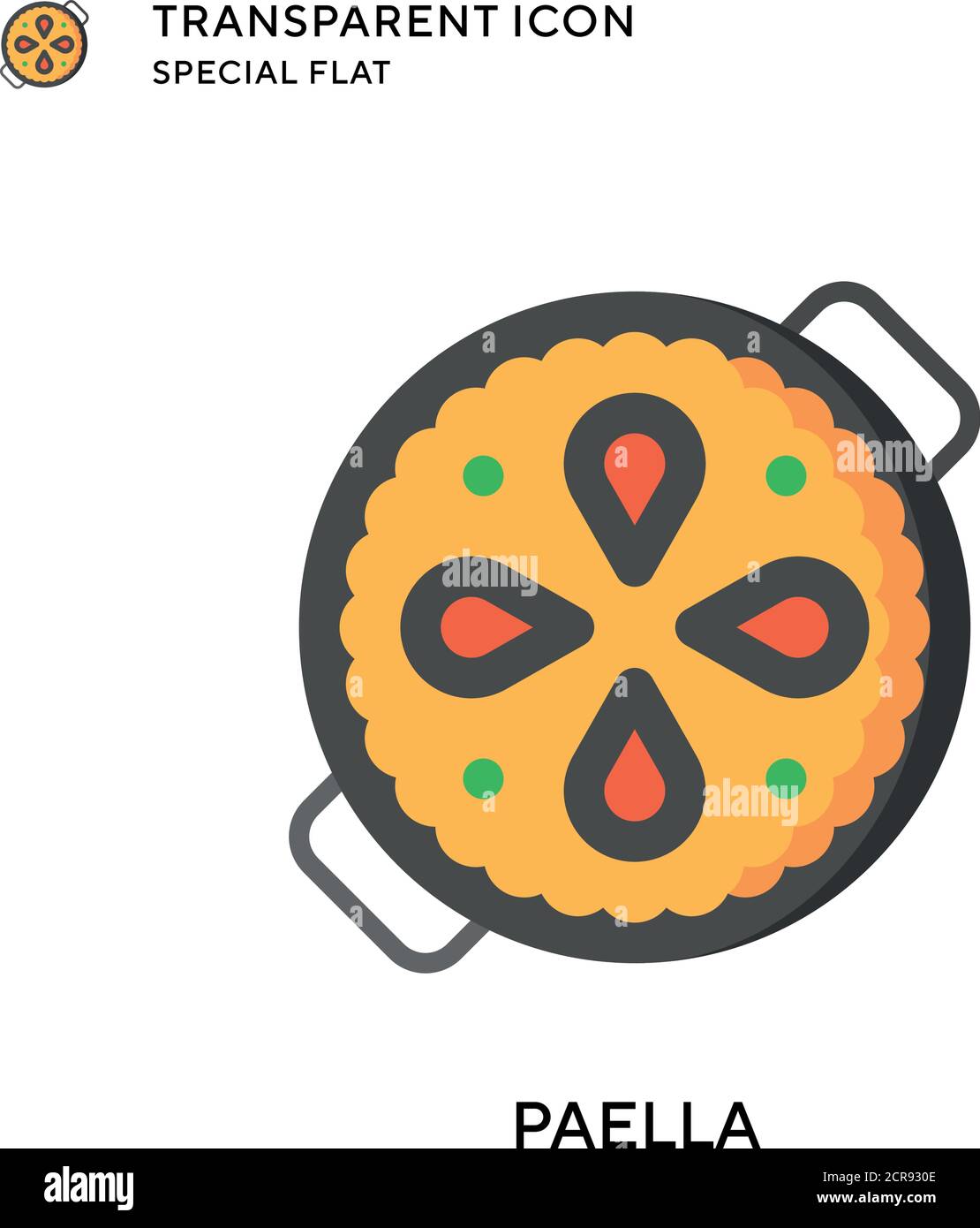 Paella vector icon. Flat style illustration. EPS 10 vector Stock Vector ...