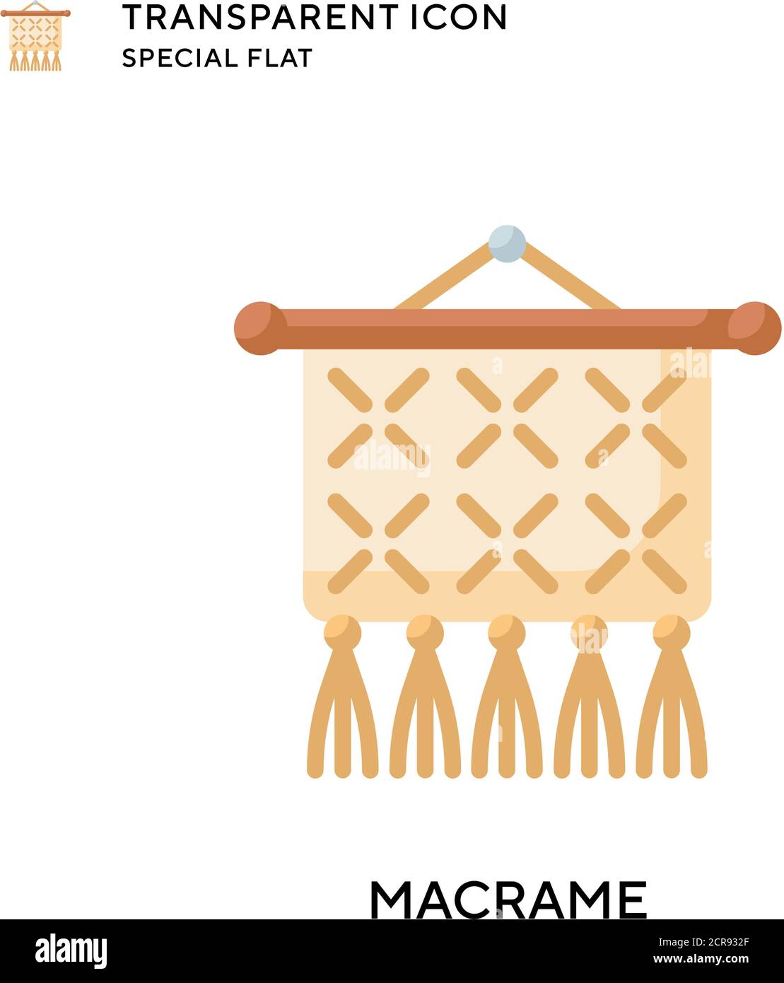 Macrame vector icon. Flat style illustration. EPS 10 vector Stock ...