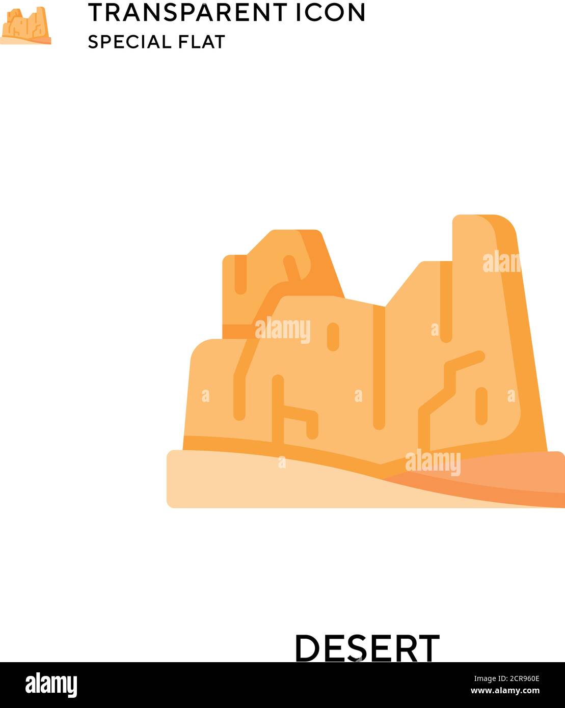 Desert vector icon. Flat style illustration. EPS 10 vector Stock Vector ...