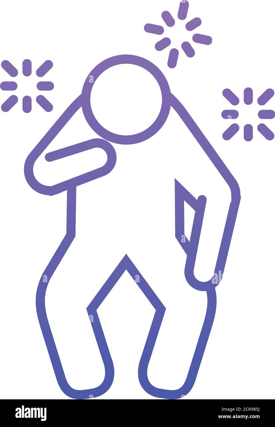 insomnia design, pictogram Man standing Suffers From Lack Of Sleep over ...