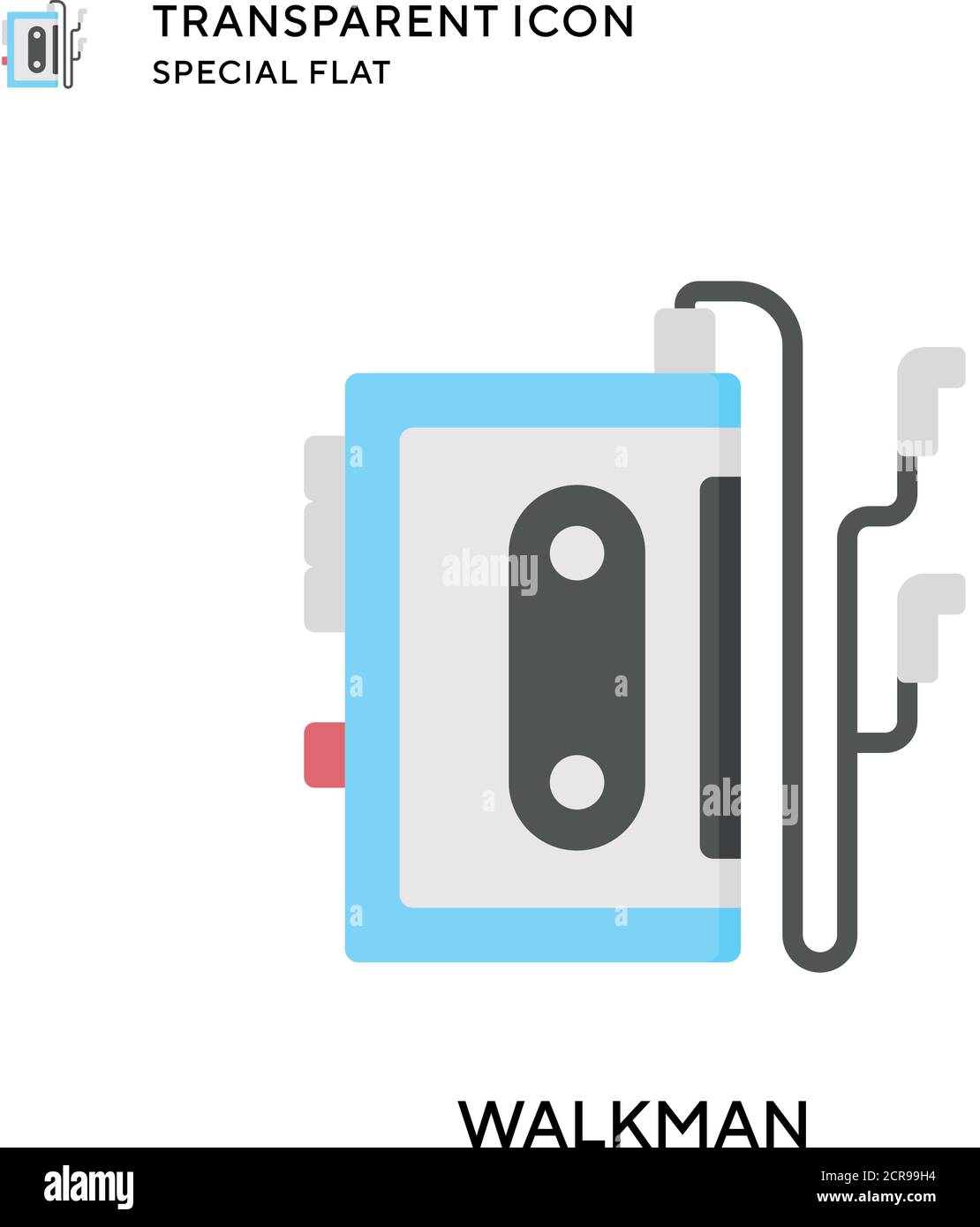 Walkman vector icon. Flat style illustration. EPS 10 vector Stock ...