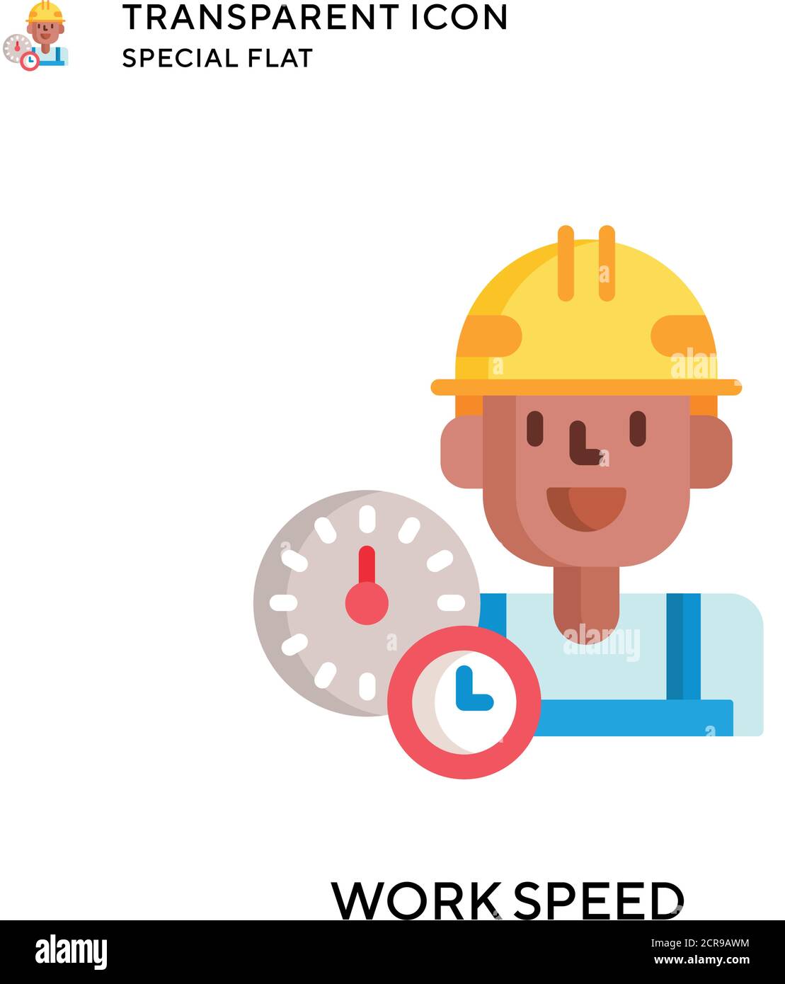 Work speed vector icon. Flat style illustration. EPS 10 vector Stock ...