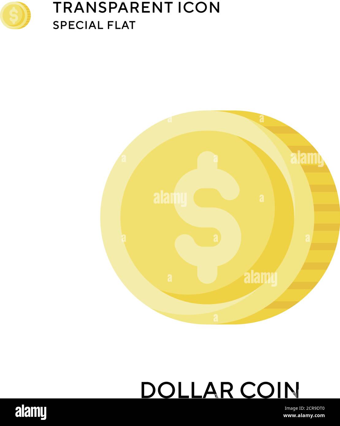 Dollar coin vector icon. Flat style illustration. EPS 10 vector Stock ...