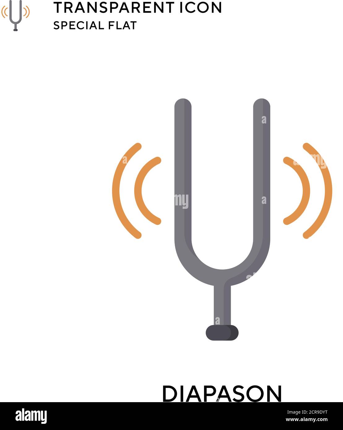 Diapason vector icon. Flat style illustration. EPS 10 vector Stock ...