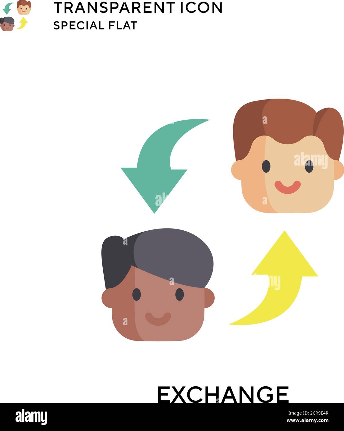 Exchange vector icon. Flat style illustration. EPS 10 vector Stock ...