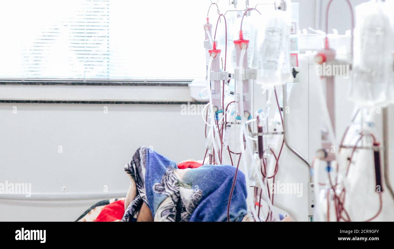 hemodialysis in people on the equipment Stock Photo - Alamy