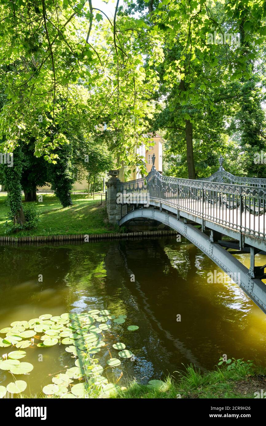 Mecklenburg Lake District, Mirow Castle, Castle Park, Bridge to Love ...