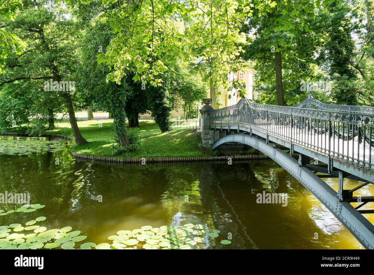 Mecklenburg Lake District, Mirow Castle, Castle Park, Bridge to Love ...