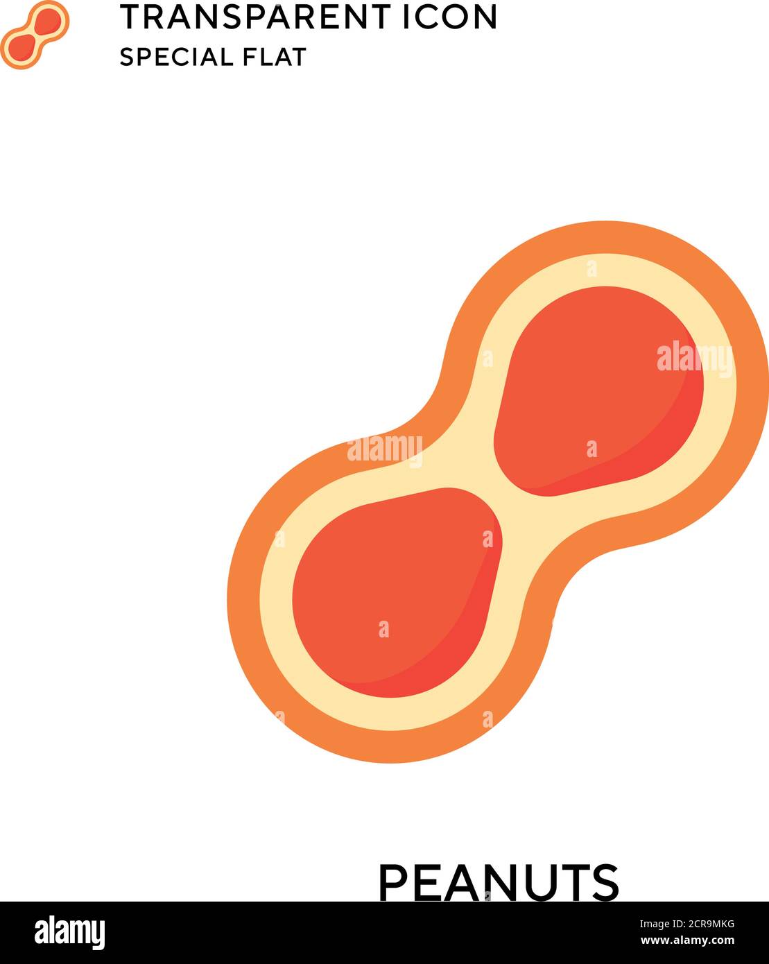 Peanuts vector icon. Flat style illustration. EPS 10 vector Stock ...