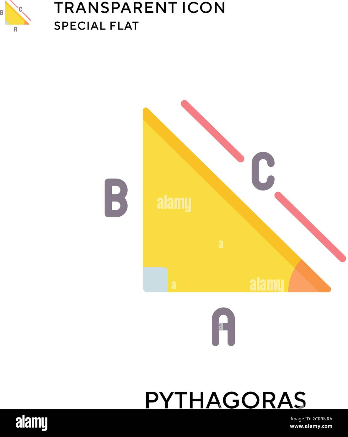 Pythagoras theorem icon illustration art hi-res stock photography and ...