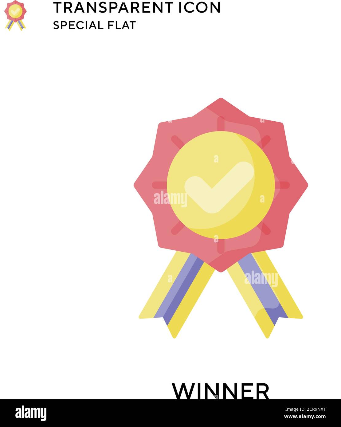 Winner vector icon. Flat style illustration. EPS 10 vector Stock Vector ...