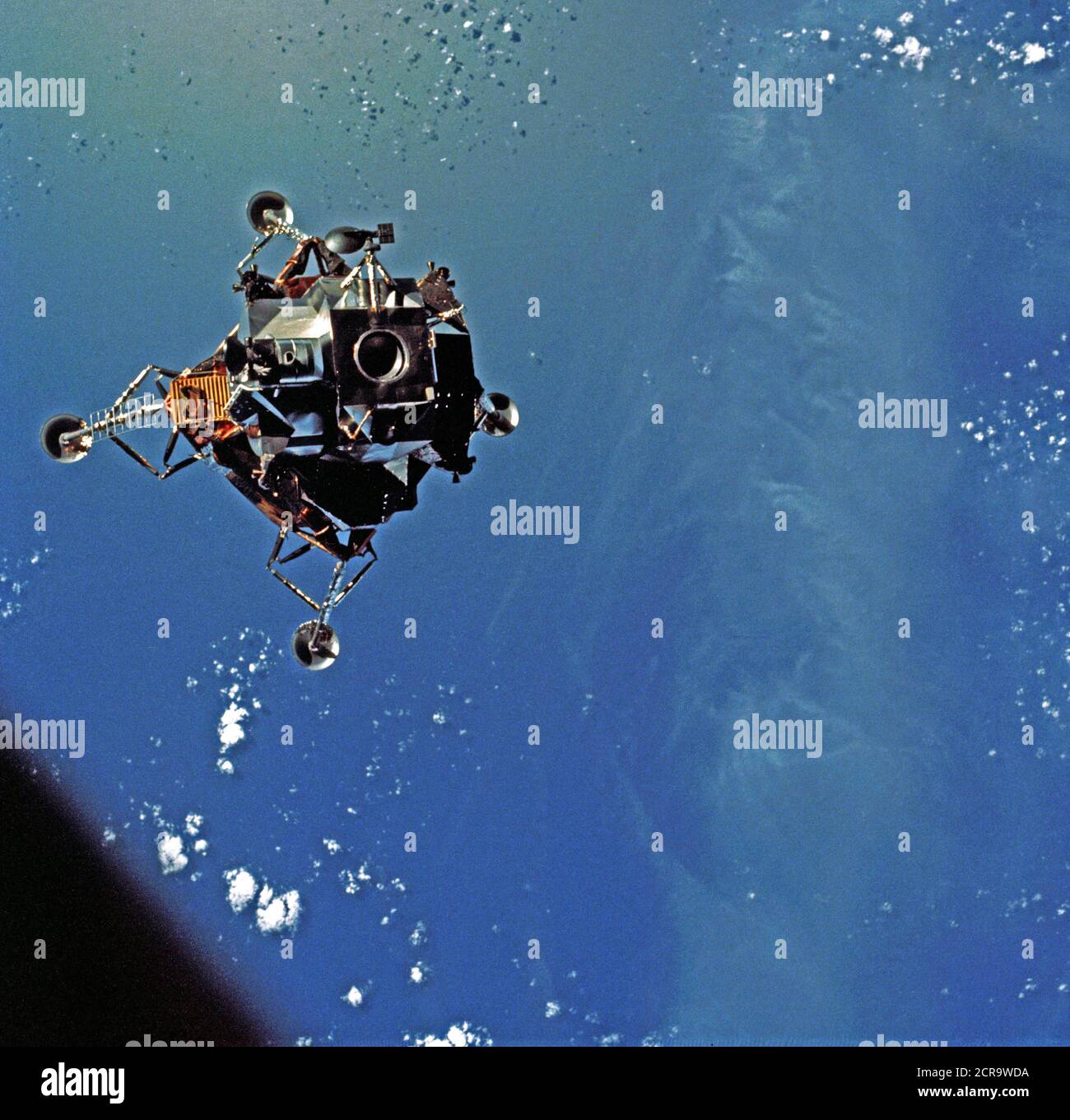 Apollo 9 Lunar Module (LM), Spider, in a lunar lading configuration, as ...