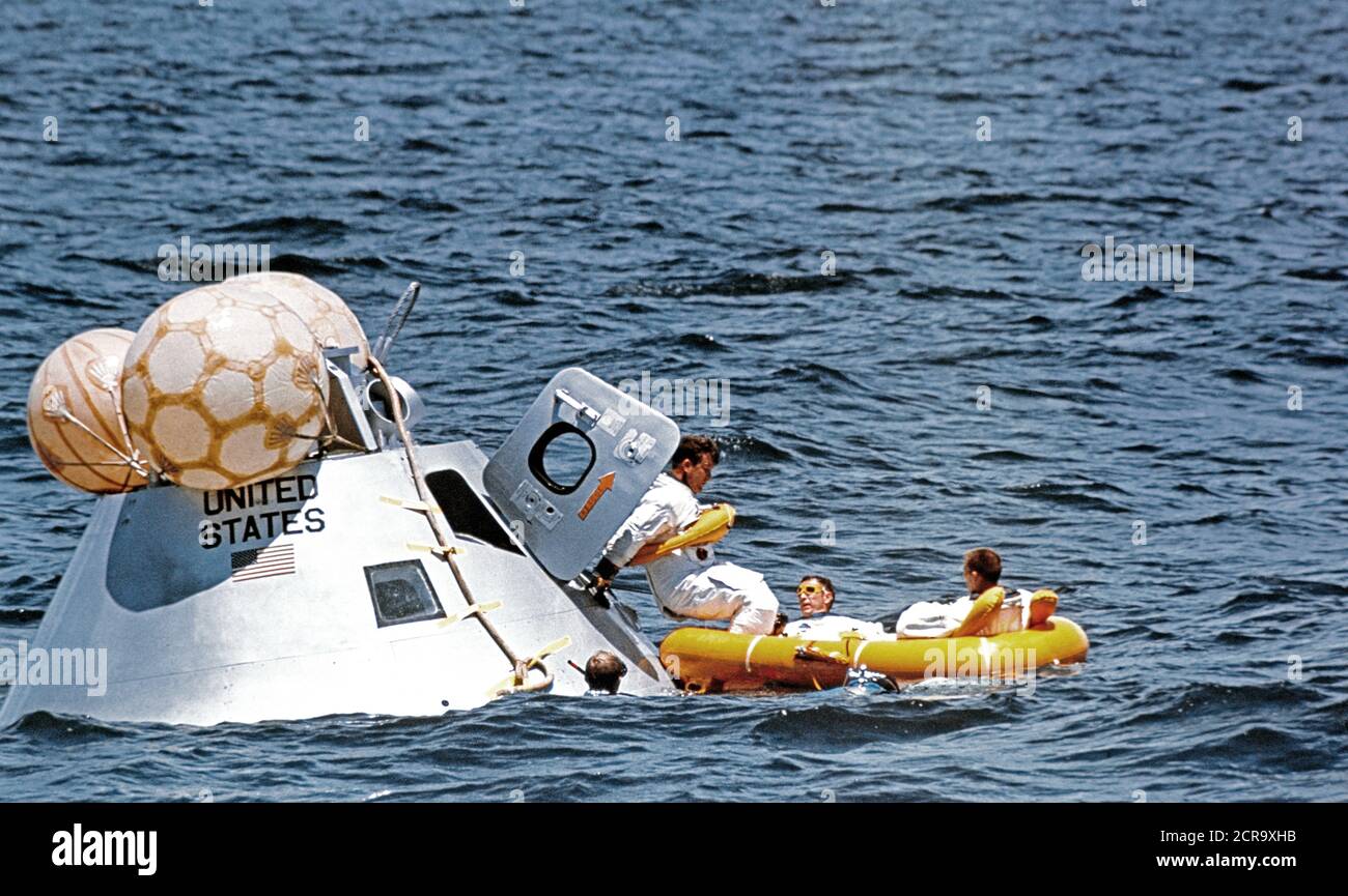 5 Aug. 1968- The prime crew of the first manned Apollo mission ...