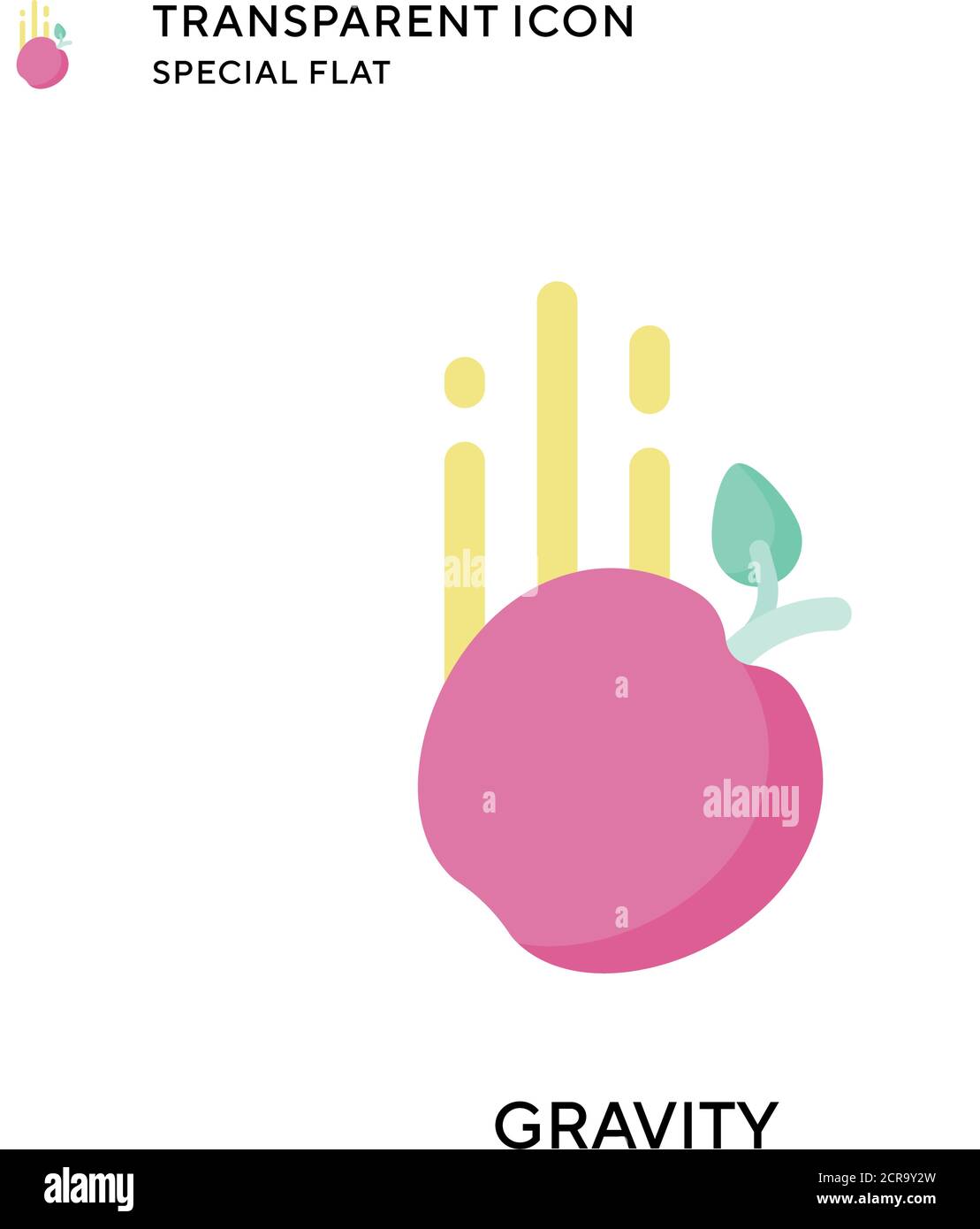 Gravity vector icon. Flat style illustration. EPS 10 vector Stock ...