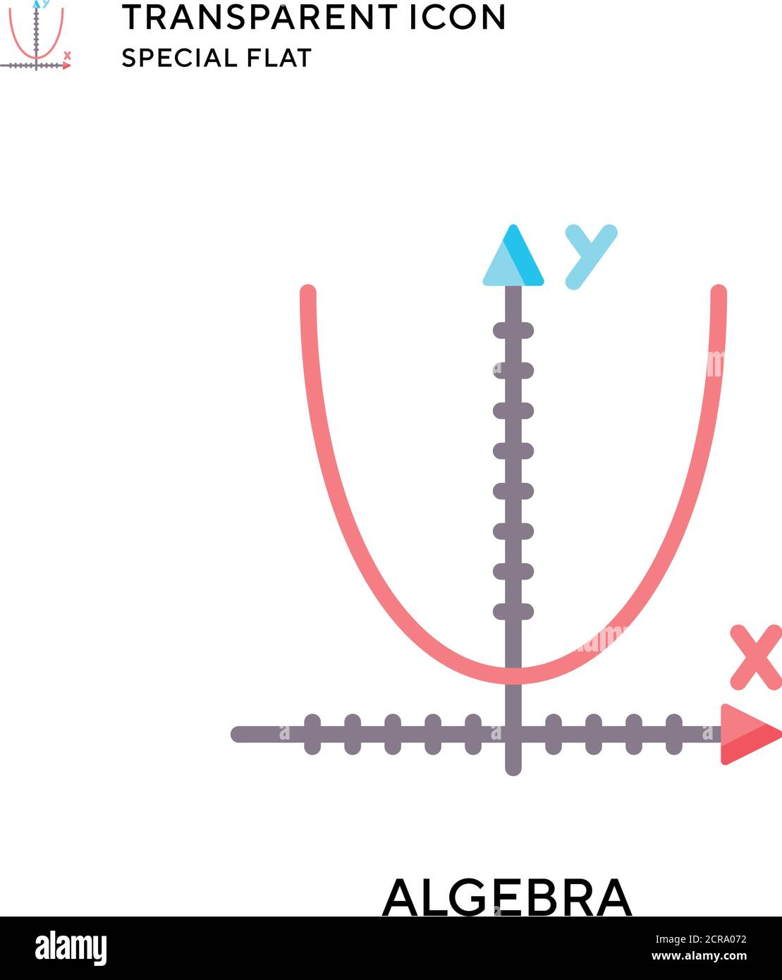 Algebra vector icon. Flat style illustration. EPS 10 vector Stock ...