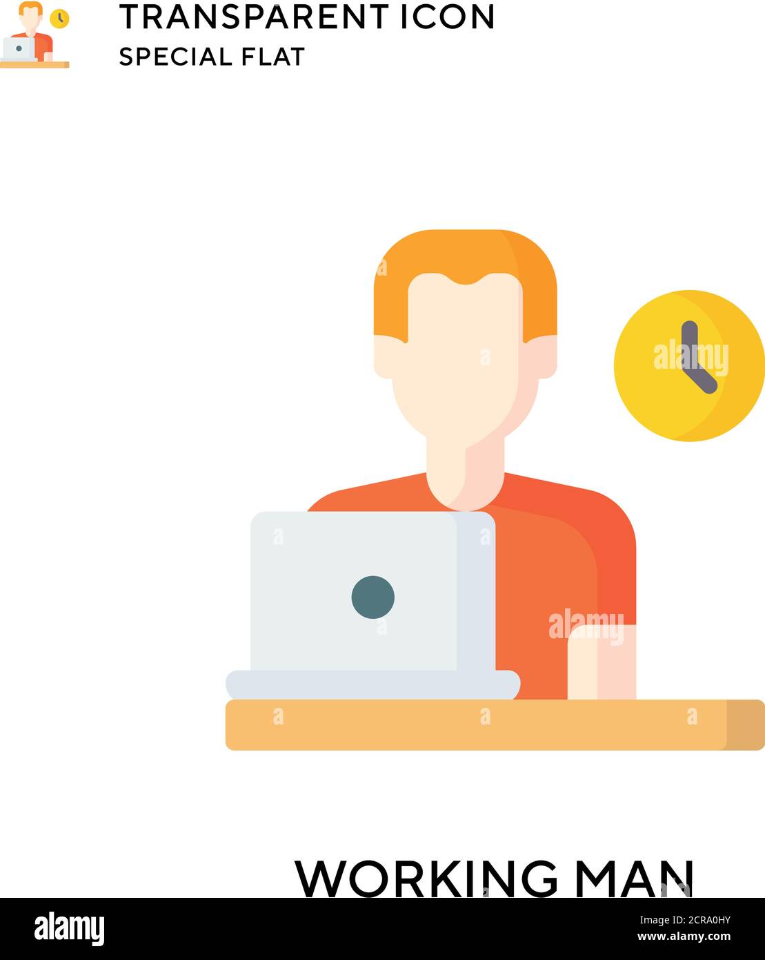 Young handsome man freelancer working Stock Vector Images - Alamy