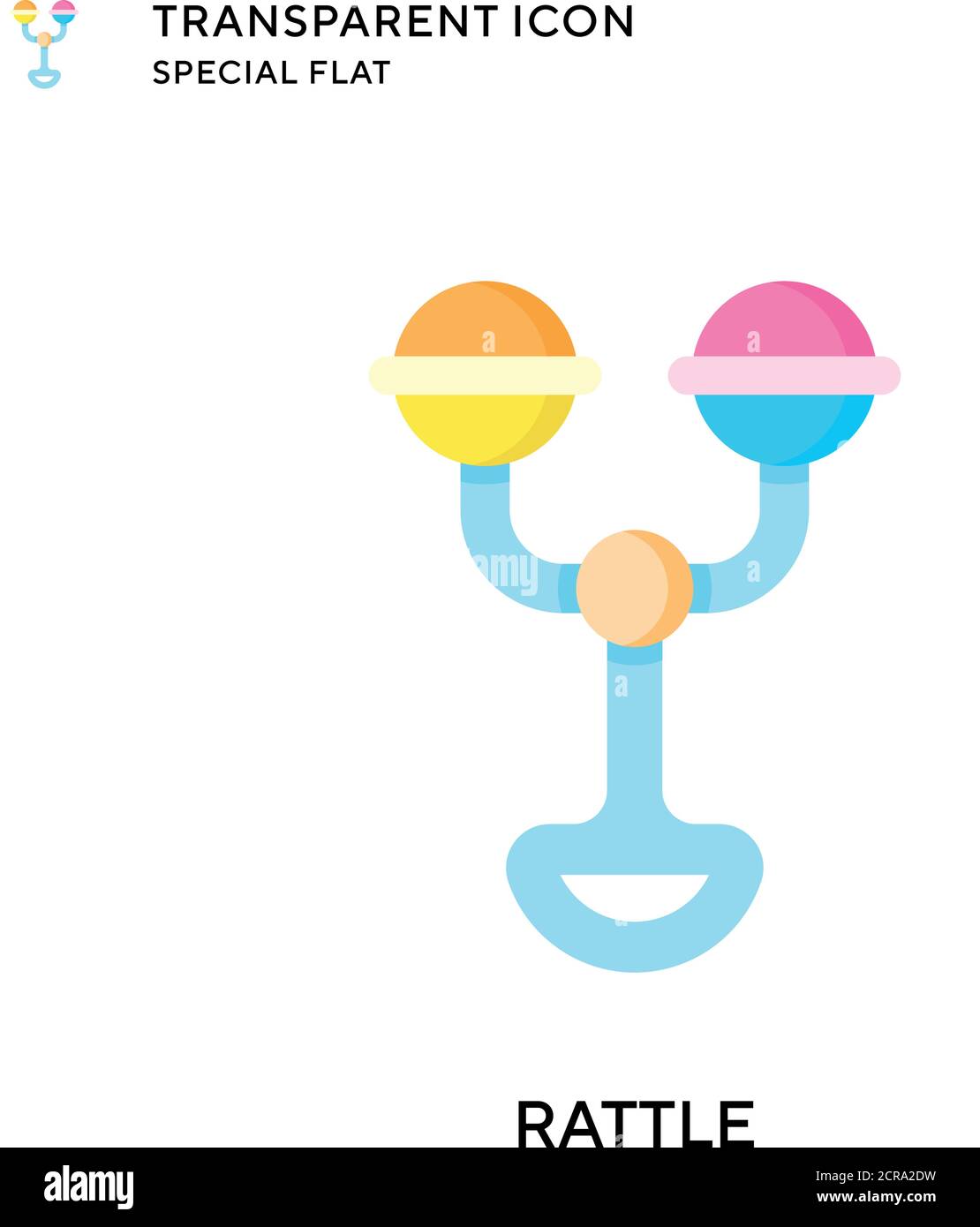 Rattle vector icon. Flat style illustration. EPS 10 vector Stock Vector ...