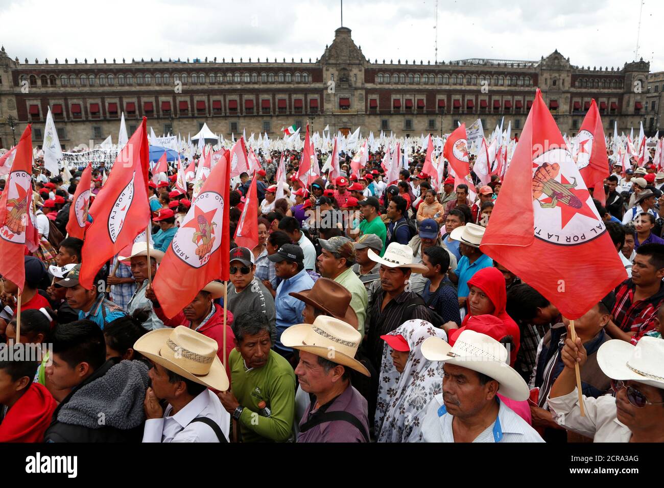 Thousands Of Farmers Gather On Zocalo Square To Celebrate The 137 Birth