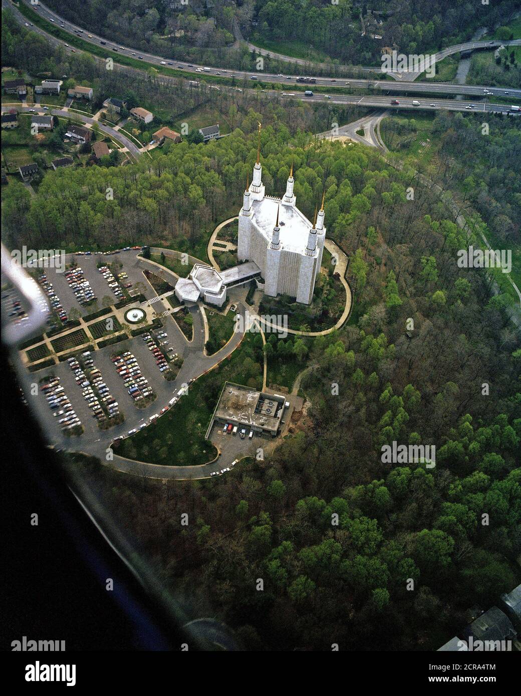 An aerial view of the Church of Jesus Christ of Latter Day Saints ...