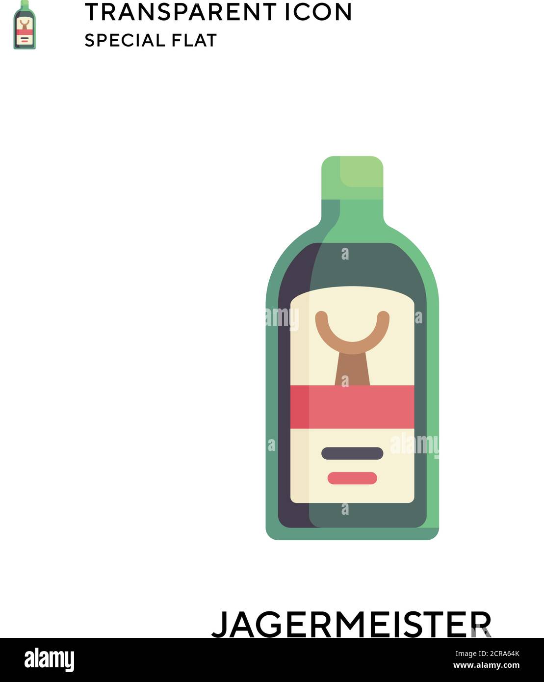 Jagermeister vector icon. Flat style illustration. EPS 10 vector Stock ...